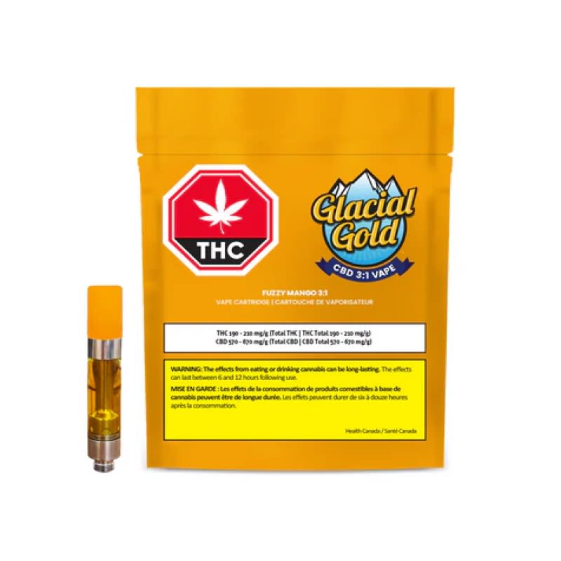 Glacial Gold - CBD 3:1 - Fuzzy Mango - Distillate 510 - Prairie ...