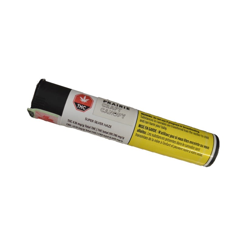 Prairie Craft Canopy - Super Silver Haze - Pre-Roll - Prairie Cannabis ...